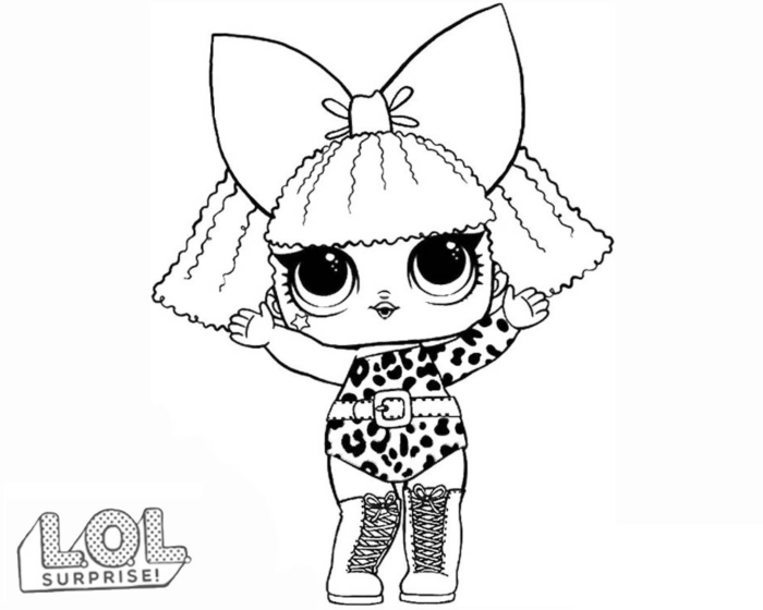 Omalovánky Panenky LOL Surprise. 80 Černobílé obrázky