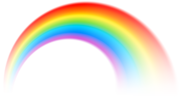 Rainbow PNG Pics on a Transparent Background. Over 100 Free Cliparts