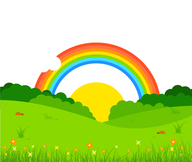 Rainbow PNG Pics on a Transparent Background. Over 100 Free Cliparts