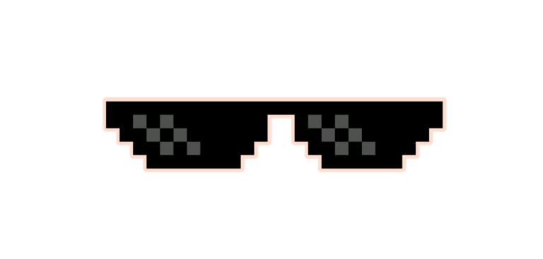 Pixel Sunglasses PNG on Transparent Background - Free Cliparts
