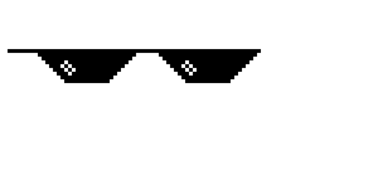 Pixel Sunglasses PNG on Transparent Background - Free Cliparts