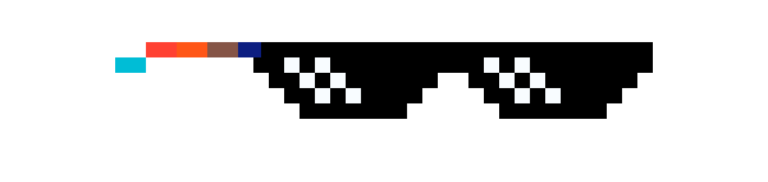 Pixel Sunglasses PNG on Transparent Background - Free Cliparts