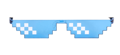 Pixel Sunglasses PNG on Transparent Background - Free Cliparts