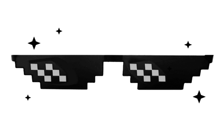 Pixel Sunglasses PNG on Transparent Background - Free Cliparts