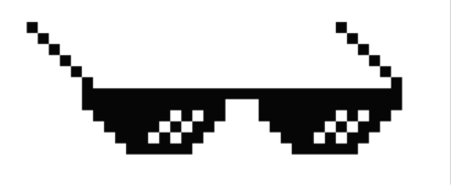 Pixel Sunglasses PNG on Transparent Background - Free Cliparts