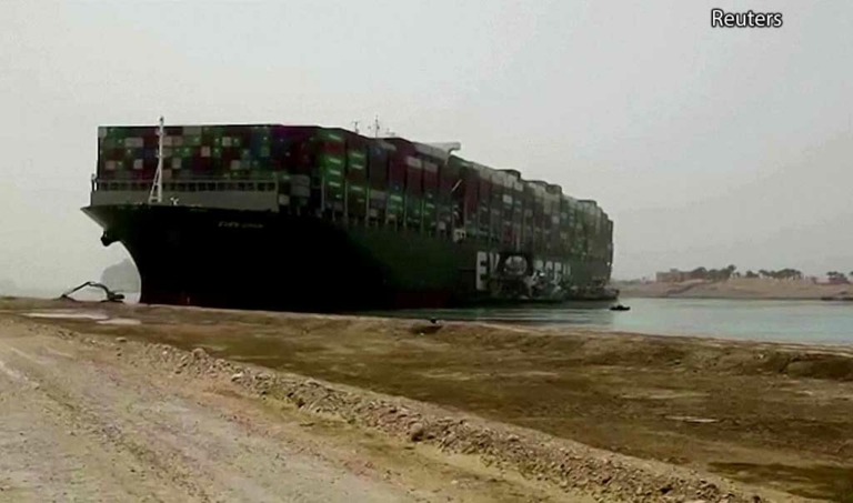 Photos of The Ever Given Ship Stuck in The Suez Canal