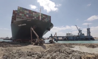 Photos of The Ever Given Ship Stuck in The Suez Canal