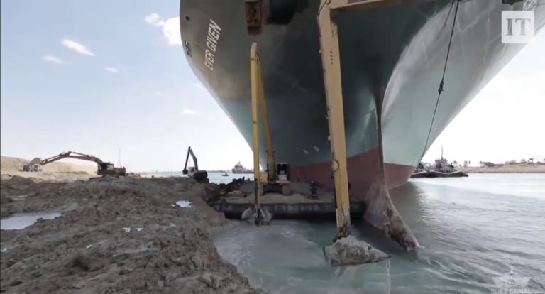 Photos Of The Ever Given Ship Stuck In The Suez Canal