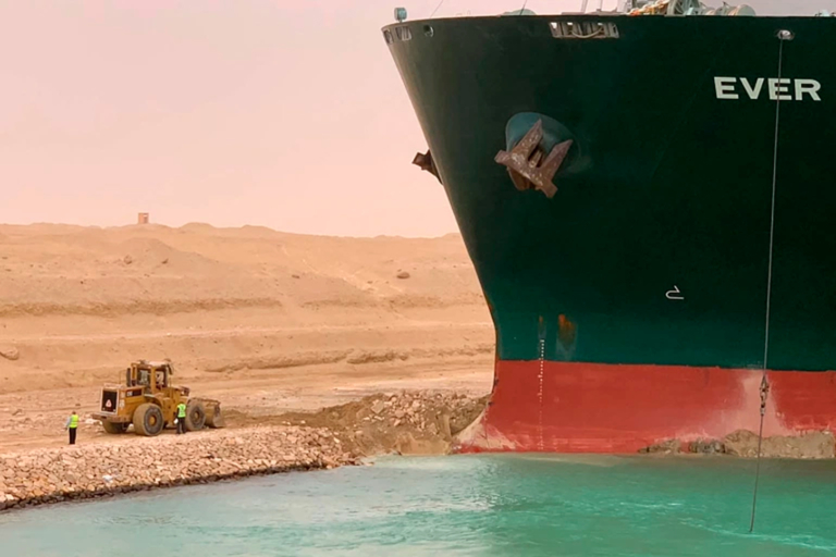 Photos of The Ever Given Ship Stuck in The Suez Canal