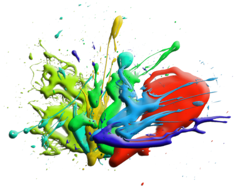 Splashes, Spots and Blots on Transparent Background in PNG-Format