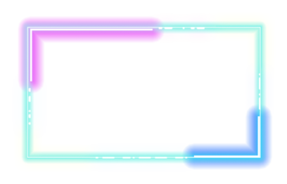 Neon Frames PNG on Transparent Background - 100 Free Images
