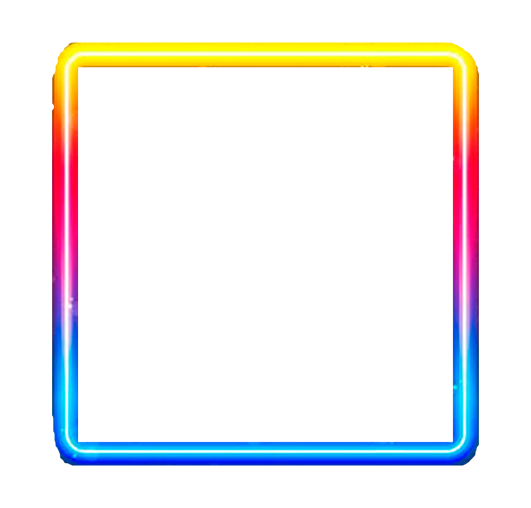 Cadres néon PNG sur fond transparent - 100 images gratuites
