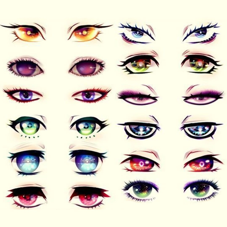 Occhi anime per disegnare - 100 immagini e disegni gratis