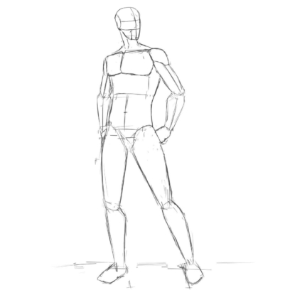 Dessins du corps humain pour l'esquisse