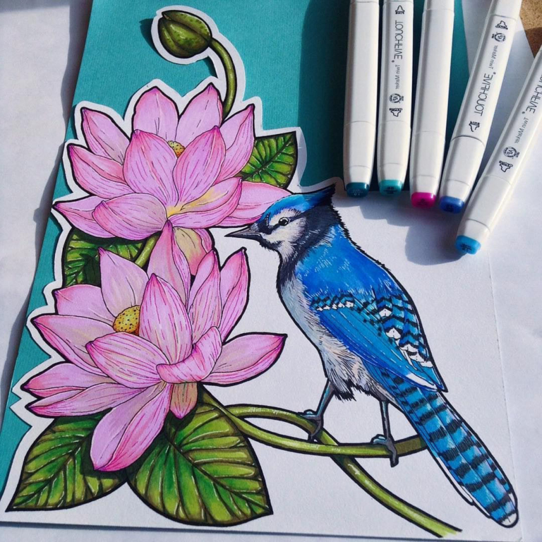 Disegni con pennarelli per schizzi - 100 immagini per disegnare