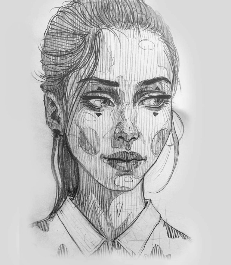 Rysunki ludzkich twarzy do szkicowania