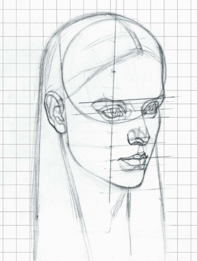 Rysunki ludzkich twarzy do szkicowania