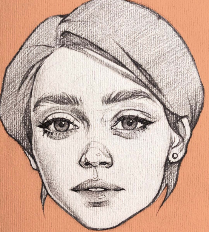 Drawings of Human Faces For Sketching