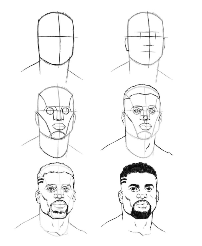 Drawings of Human Faces For Sketching