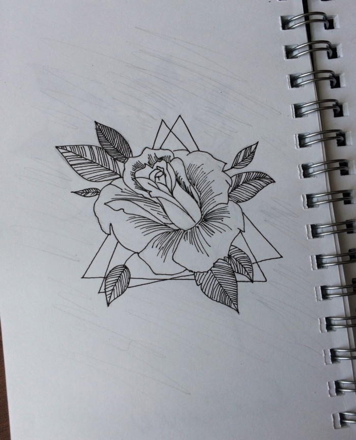 Rosen Zeichnungen und Bilder zum Skizzieren