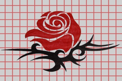 Kresby a obrázky růží pro skicování