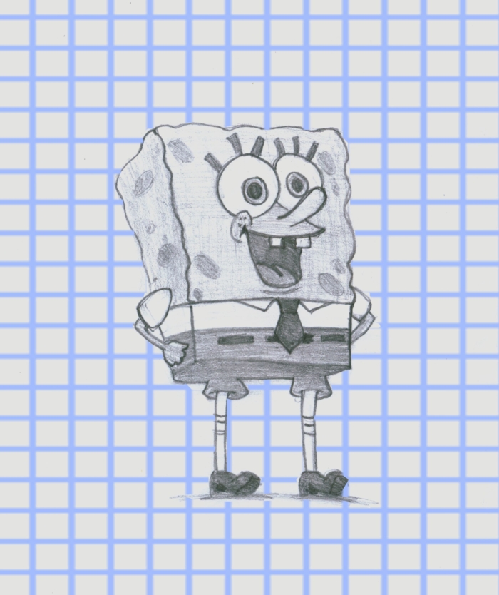 Rysunki i zdjęcia SpongeBoba do szkicowania