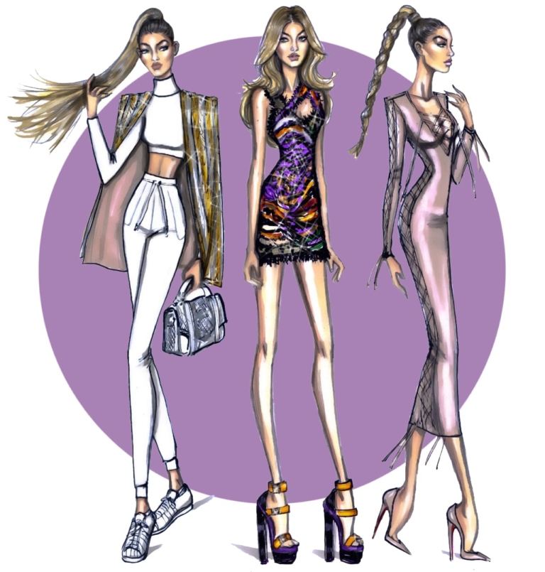 Rysunki ubrań do szkicowania