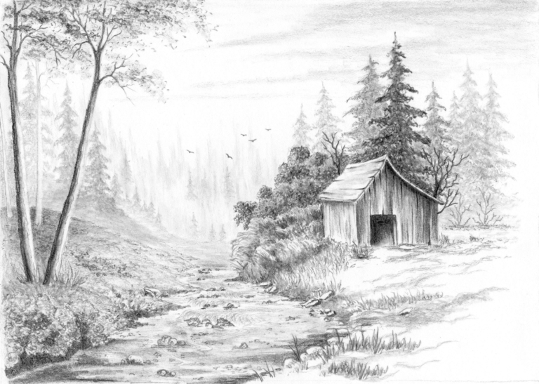 Pencil Drawings of Landscapes For Sketching