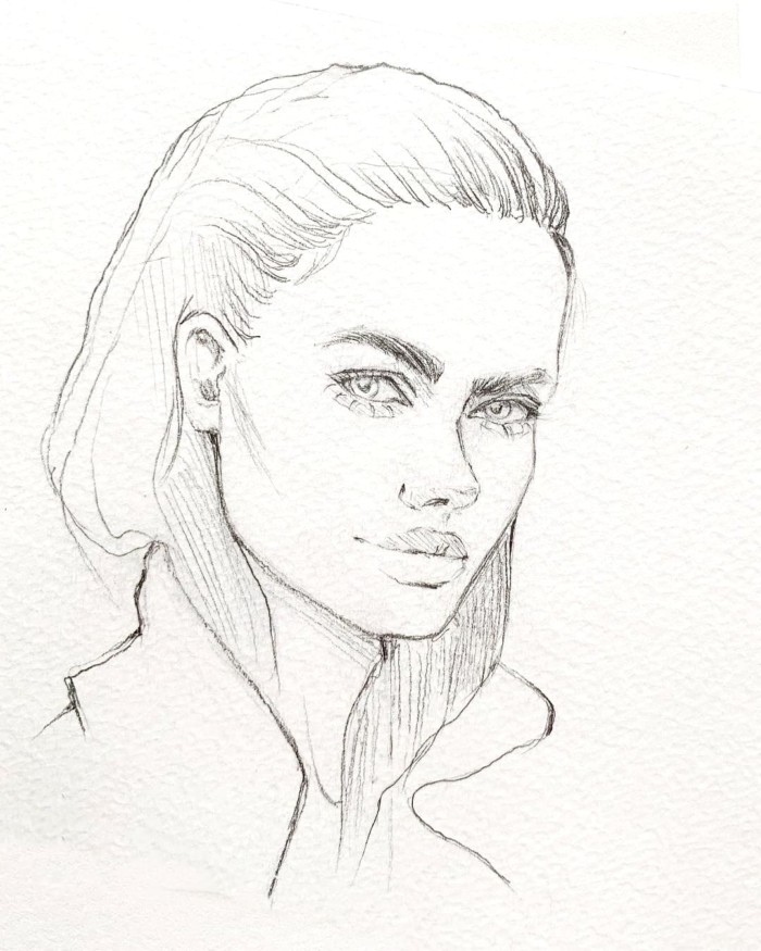 Pencil-Drawn Portraits - 100 Drawings to Sketch For Free