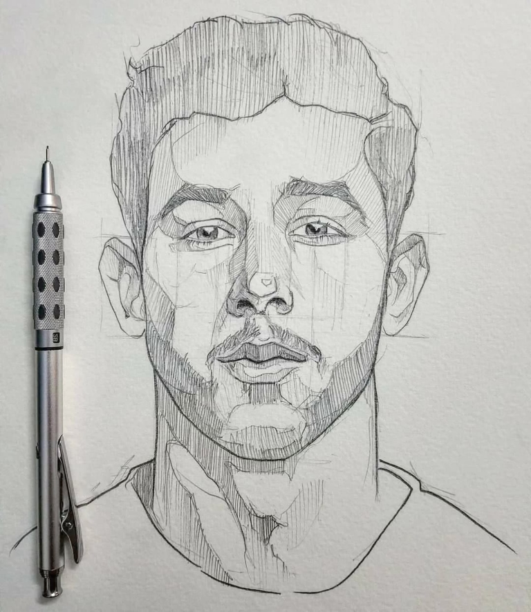 Portraits dessinés au crayon - 100 dessins gratuitement