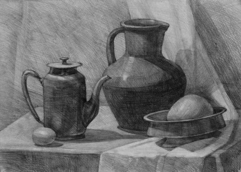 Still Lifes For Sketching - 100 Still Life Drawings
