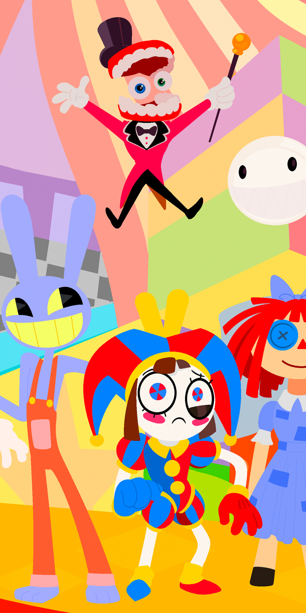 Die erstaunlichen digitalen Zirkus Handy-Hintergrundbilder