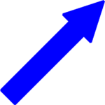 Setas azuis PNG em fundo transparente gratuitamente