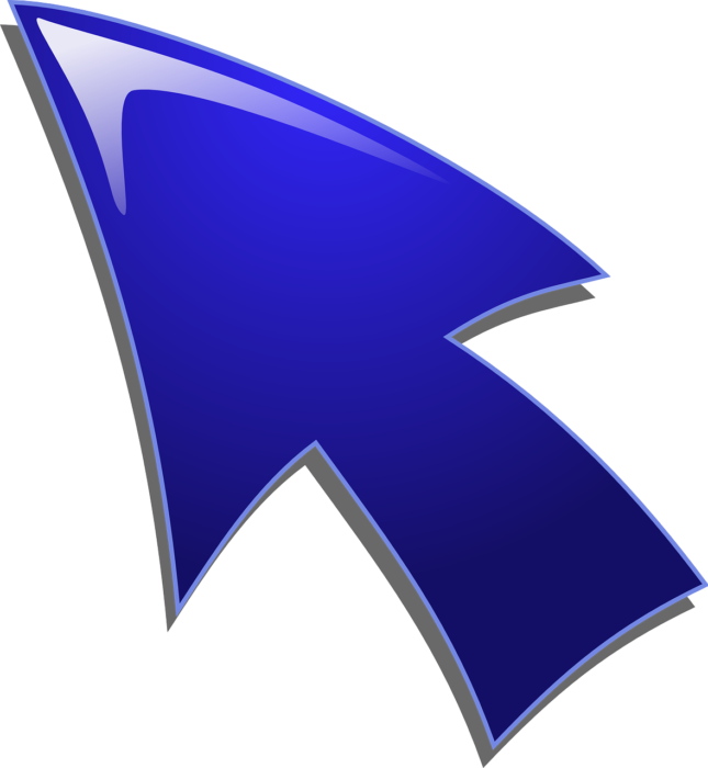 Setas azuis PNG em fundo transparente gratuitamente