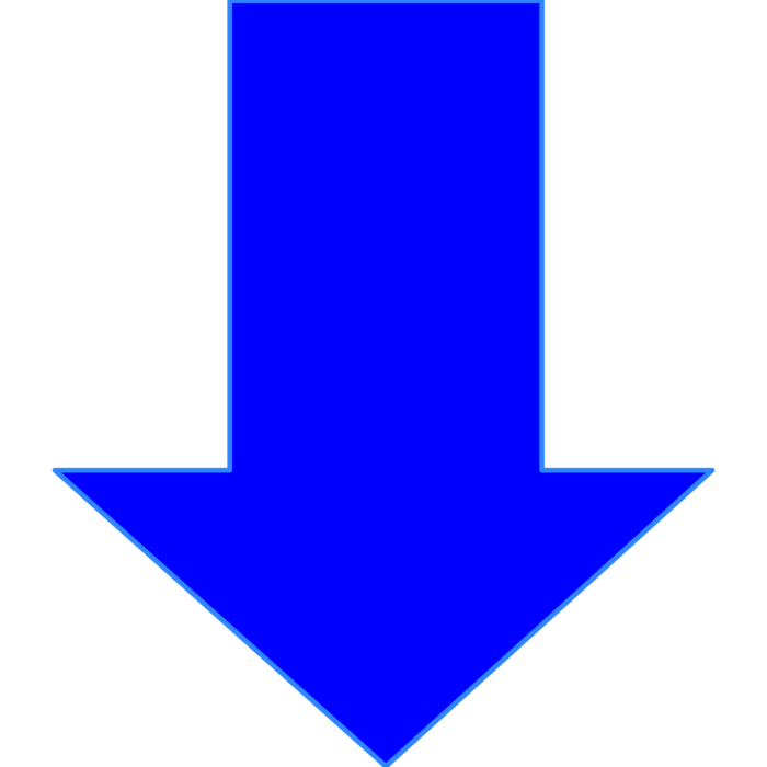 Setas azuis PNG em fundo transparente gratuitamente