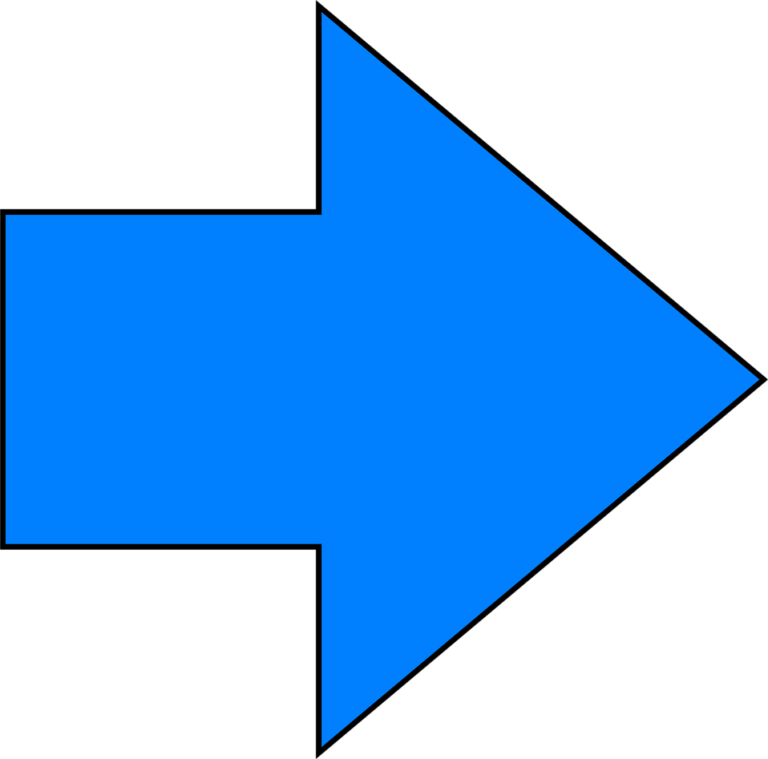 Blue PNG Arrows on Transparent Background for Free