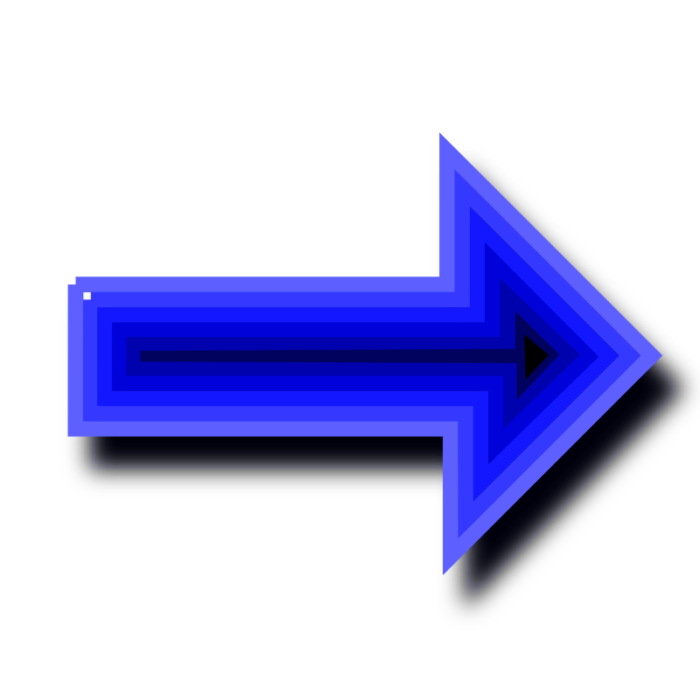 Setas azuis PNG em fundo transparente gratuitamente